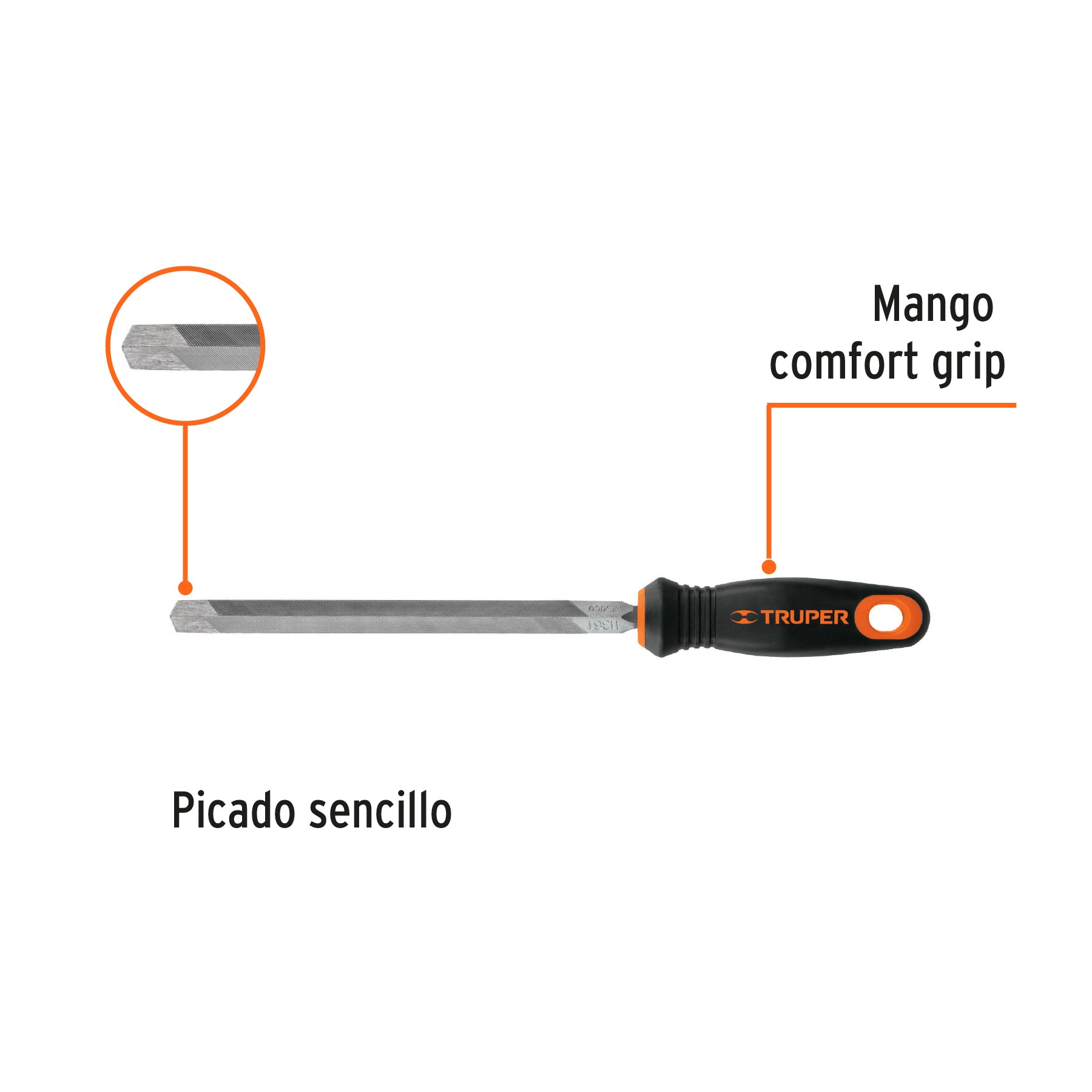 Lima Triangular 8" Truper 15308 - Herramienta Profesional de Precisión ...