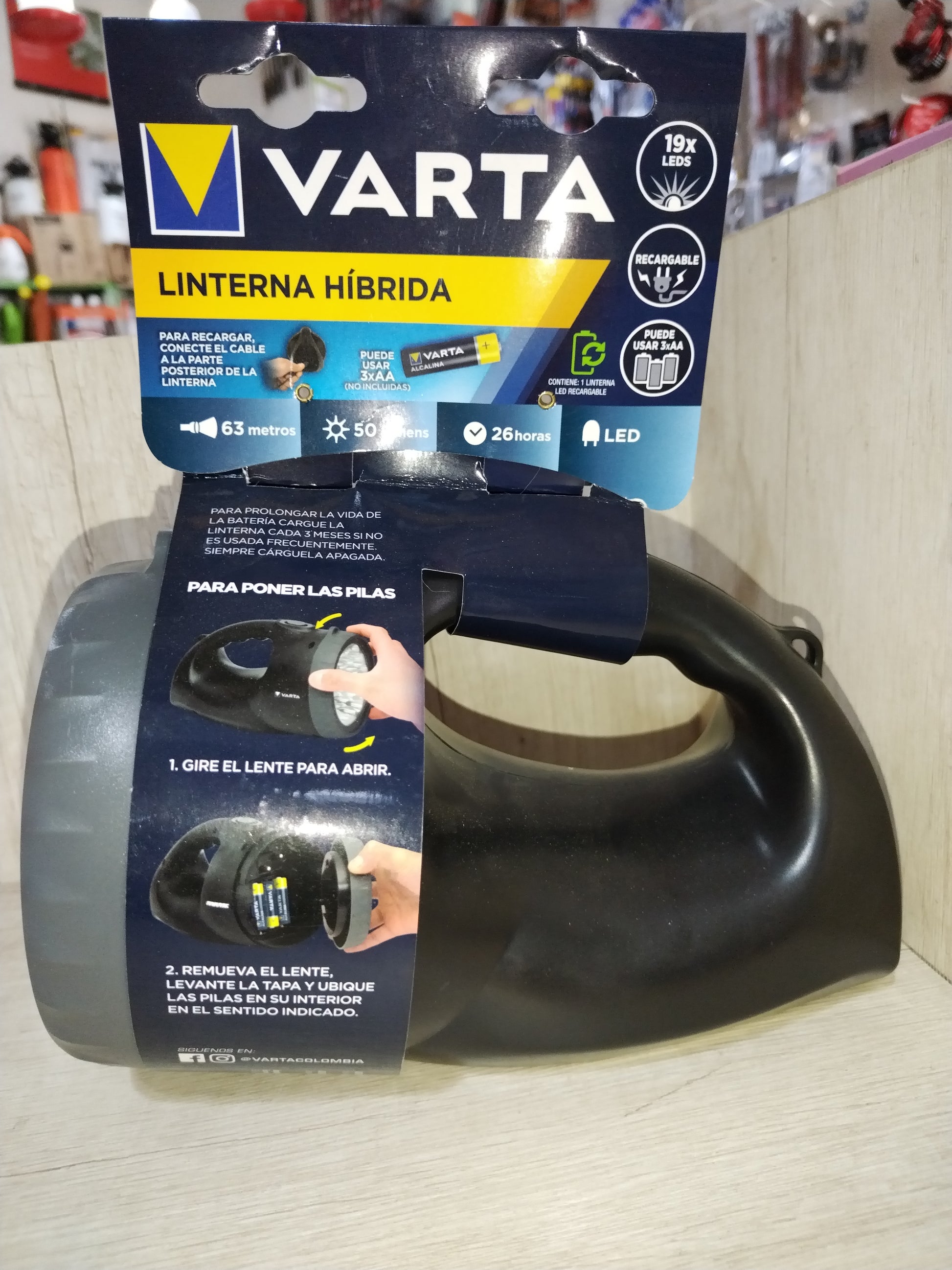 LINTERNA VARTA HIBRIDA 19 LED – AGROTODO